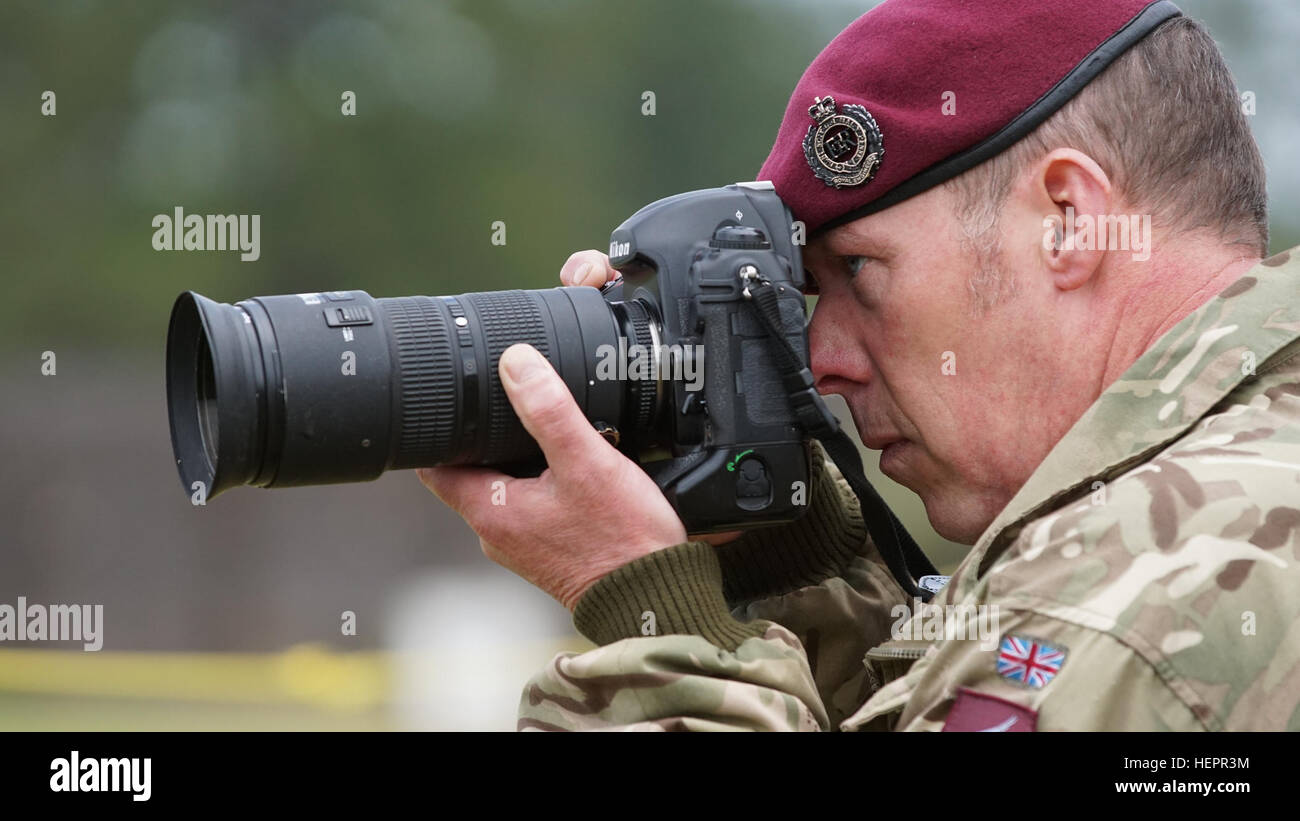 British Army Corporal, Ian Chapman, of the 299 Parachute Squadron Royal ...