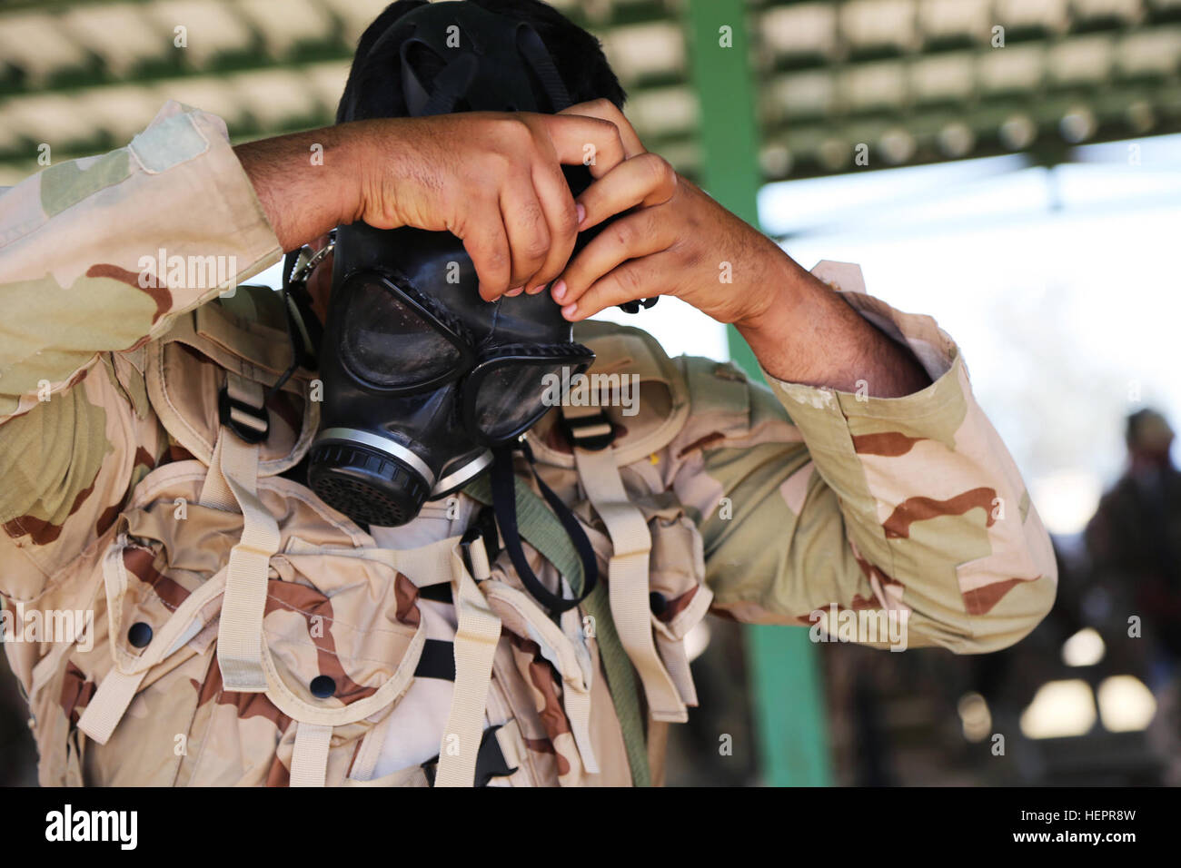 An Iraqi soldier, assigned to 3rd Battalion, 36th Brigade, 9th ...