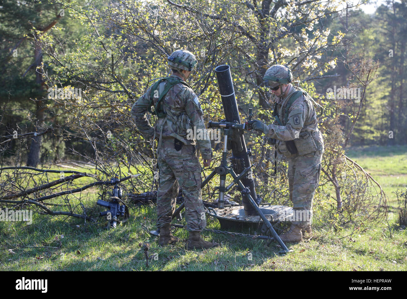 Bulldog Troop, 1st Squadron, 91st Cavalry Regiment Soldiers operate an ...