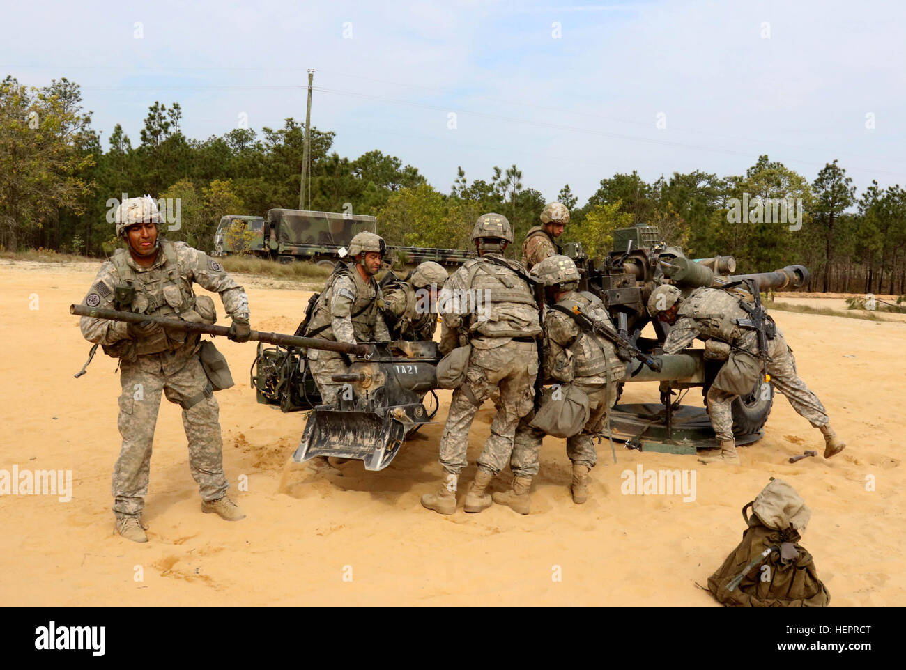 Airborne Artillerymen, assigned to 1st Battalion, 319th Airborne Field Artillery Regiment, 82nd ...