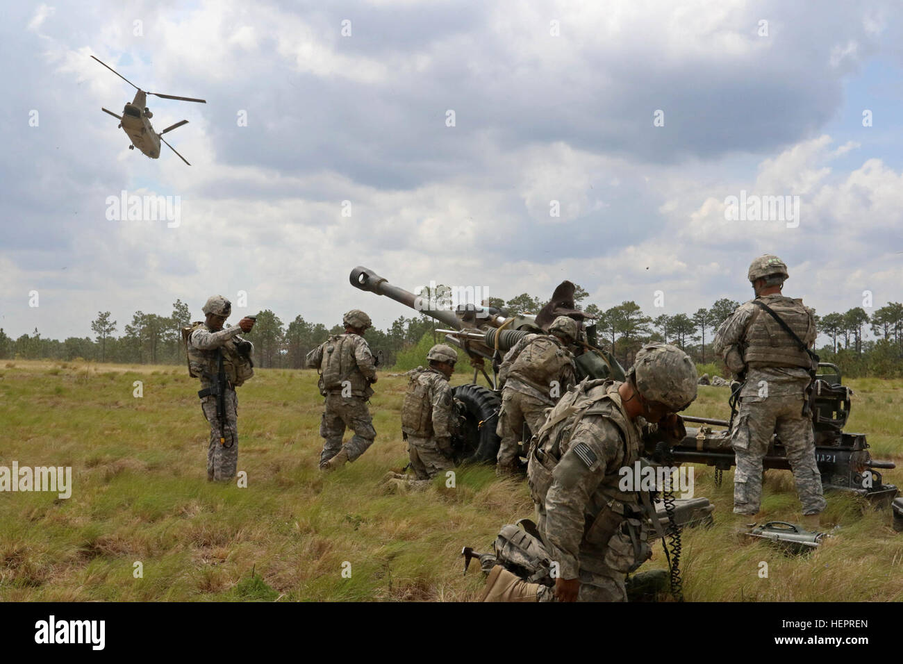 Airborne Artillerymen, assigned to 1st Battalion, 319th Airborne Field Artillery Regiment, 82nd ...