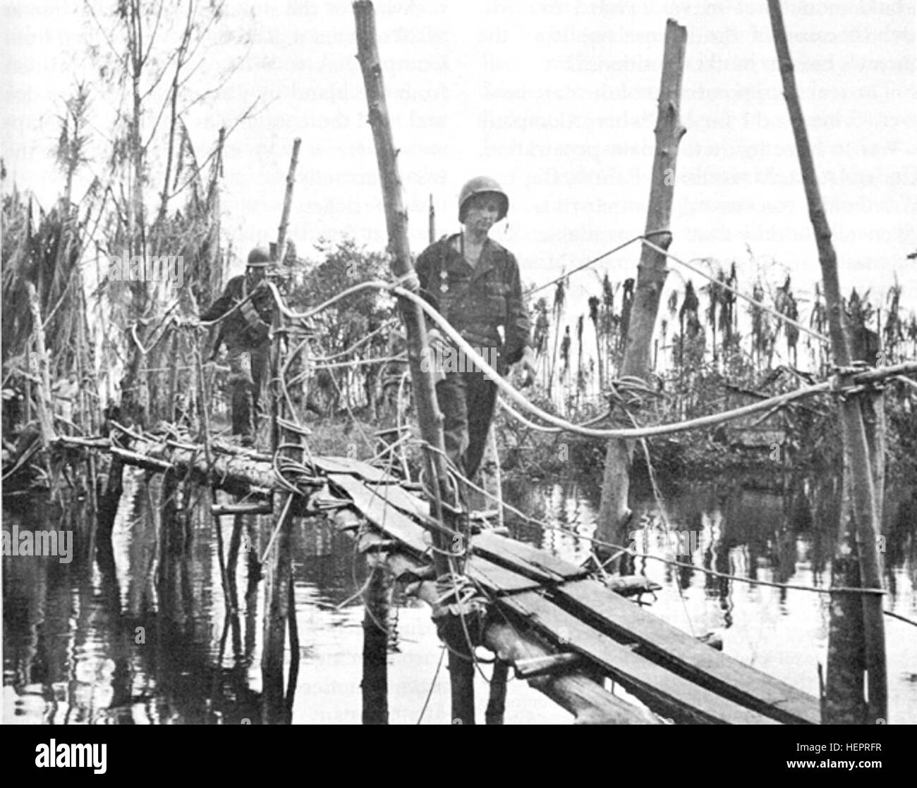 USA-P-Papua-p295 JAPANESE-BUILT BRIDGE to Buna Mission over Entrance ...