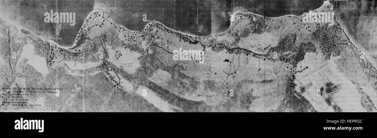 USA-P-Papua-9 JAPANESE DEFENSES AT BUNA. Reproduction of original ...