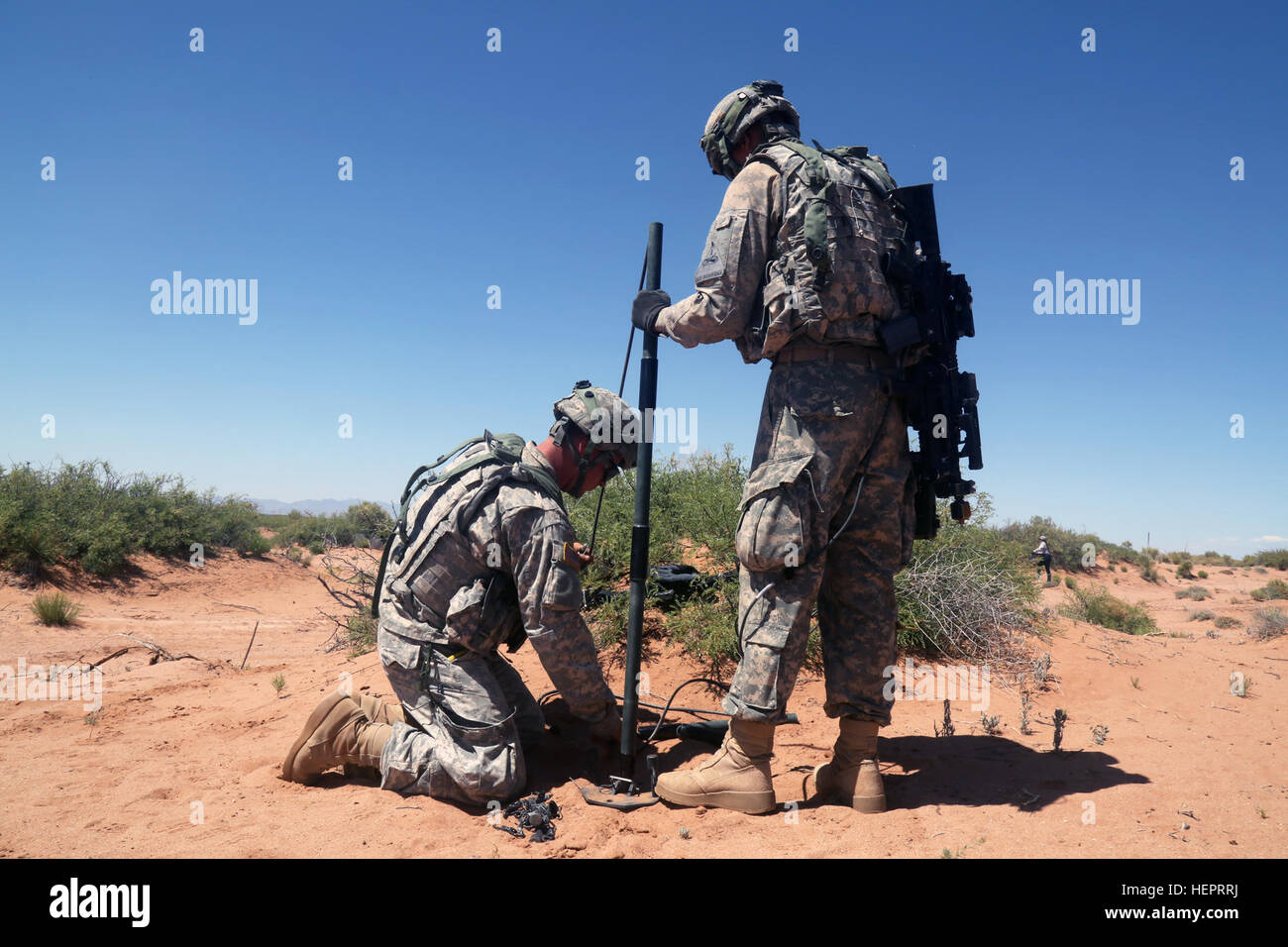 U.S. Soldiers, assigned to the Alpha Company, 40th Engineer Battalion ...