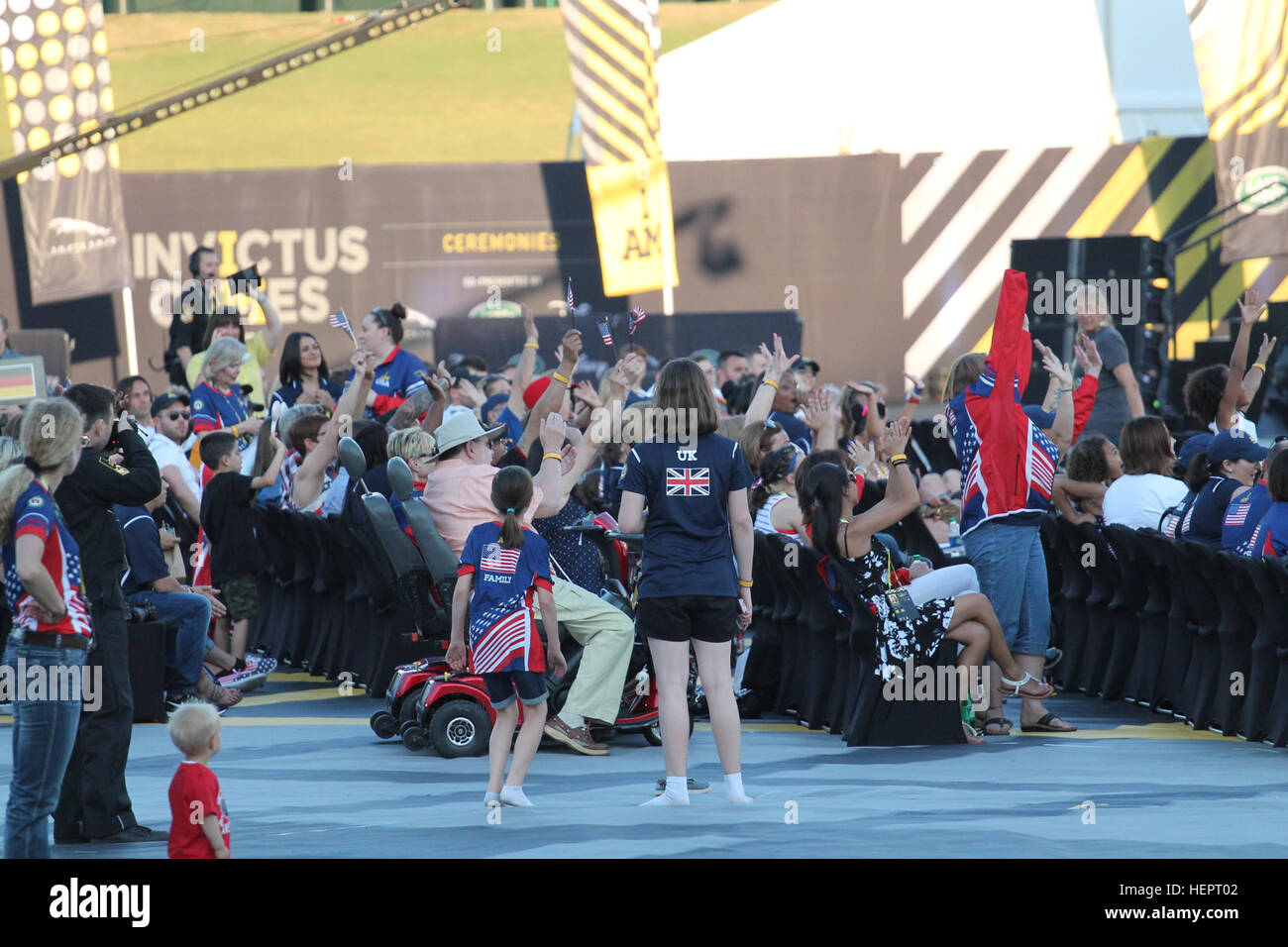 Family members of the United Kingdom delegation to the Invictus Games ...