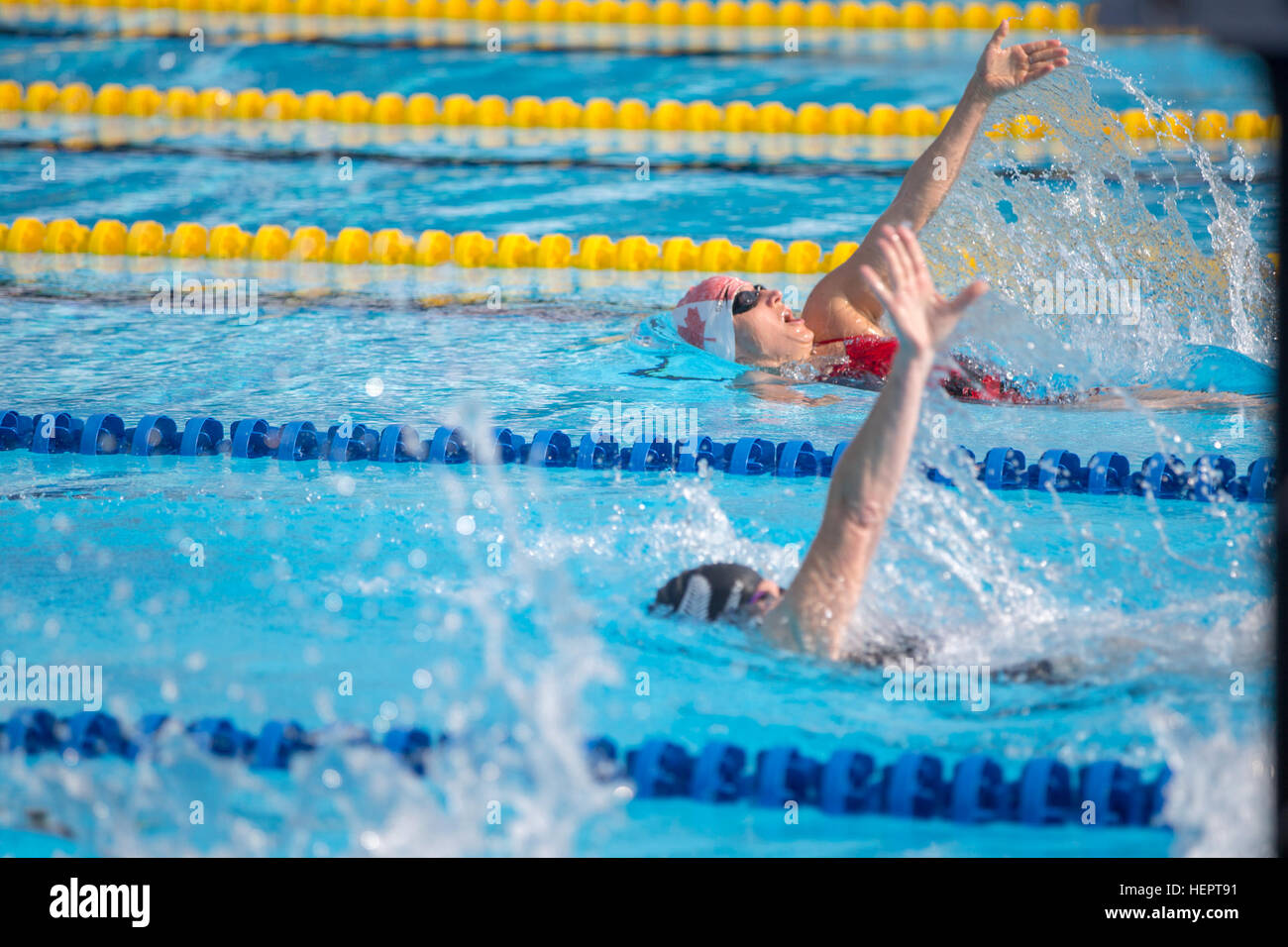Swimmers compete in a swim final during the 2016 Invictus Games, ESPN ...