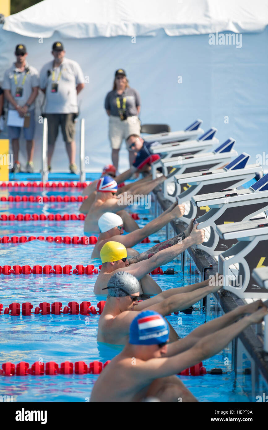 Swimmers compete in a swim finals during the 2016 Invictus Games, ESPN ...