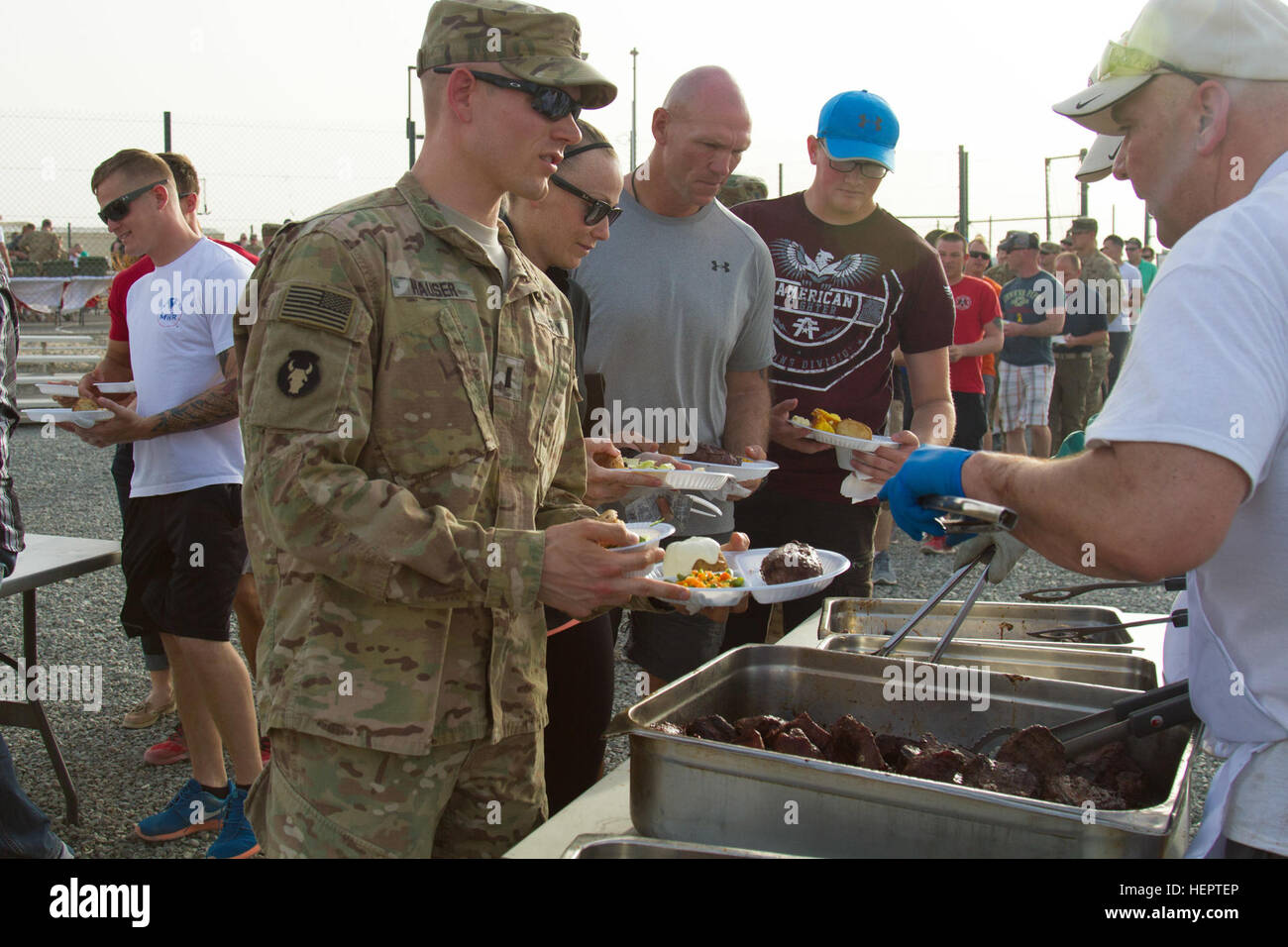1st Lt. Lance Hauser, with Headquarters and Headquarters Company, 682nd ...