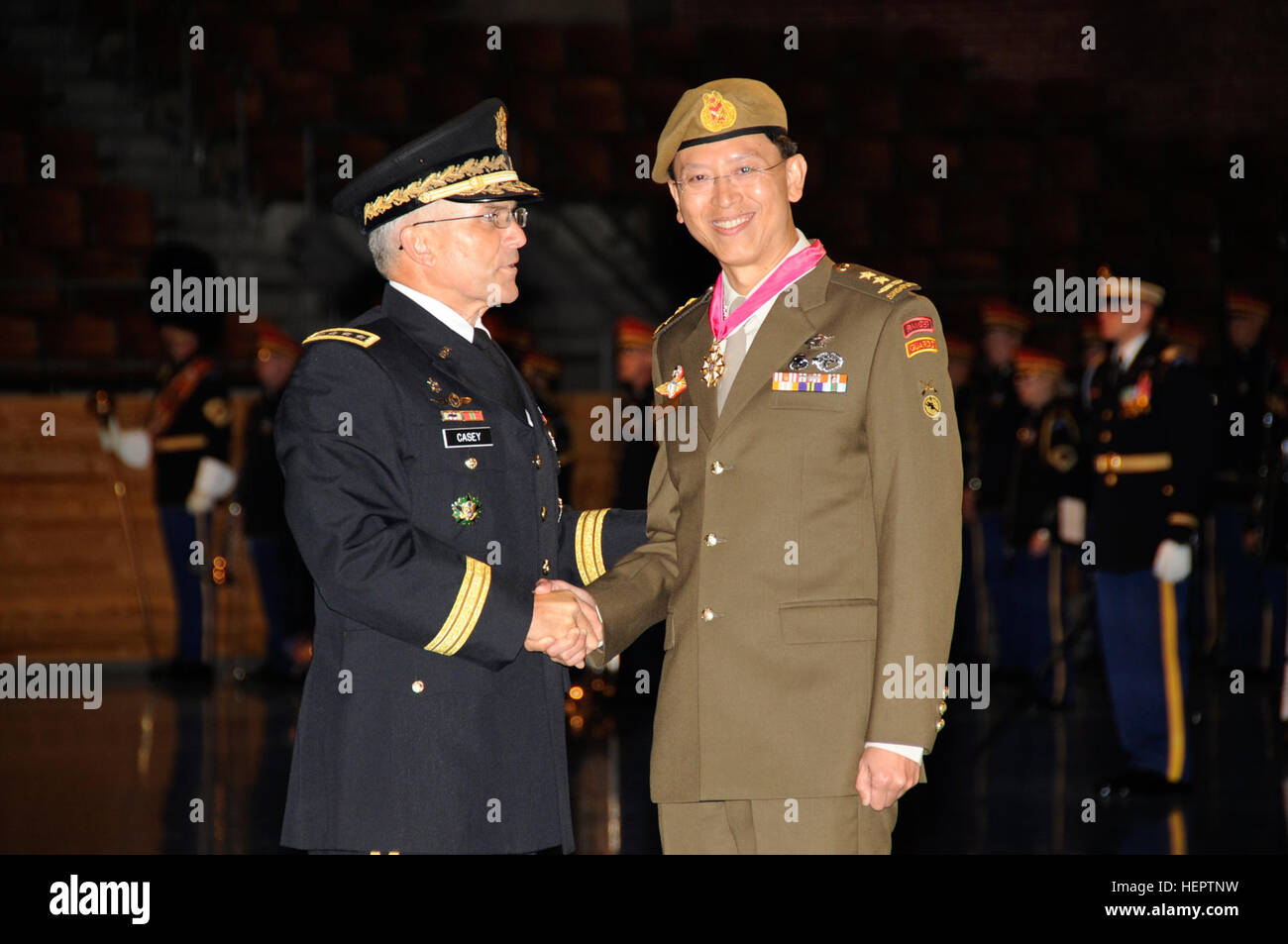 Chief of Staff of the Army Gen. George Casey hosts a full honors ...