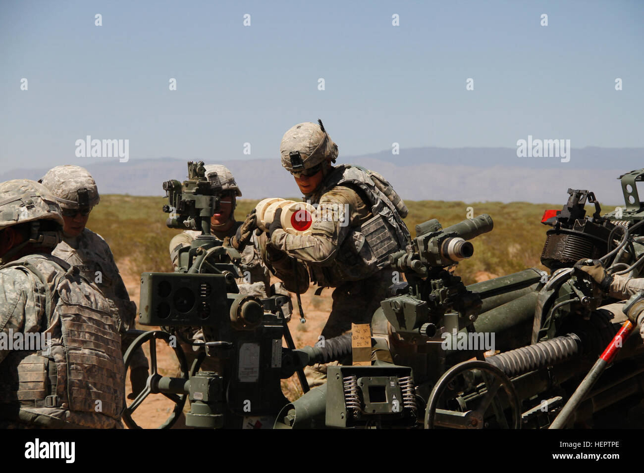 A U.S. Army soldier from 2nd Battalion, 3rd Field Artillery Regiment ...