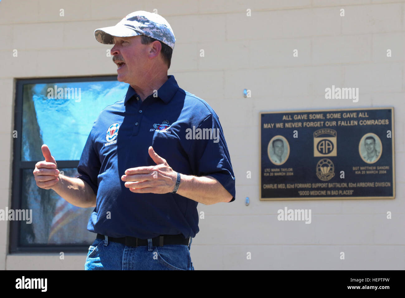 Bob Sandri, father of Sgt. Matthew Sandri, a Paratrooper assigned to ...