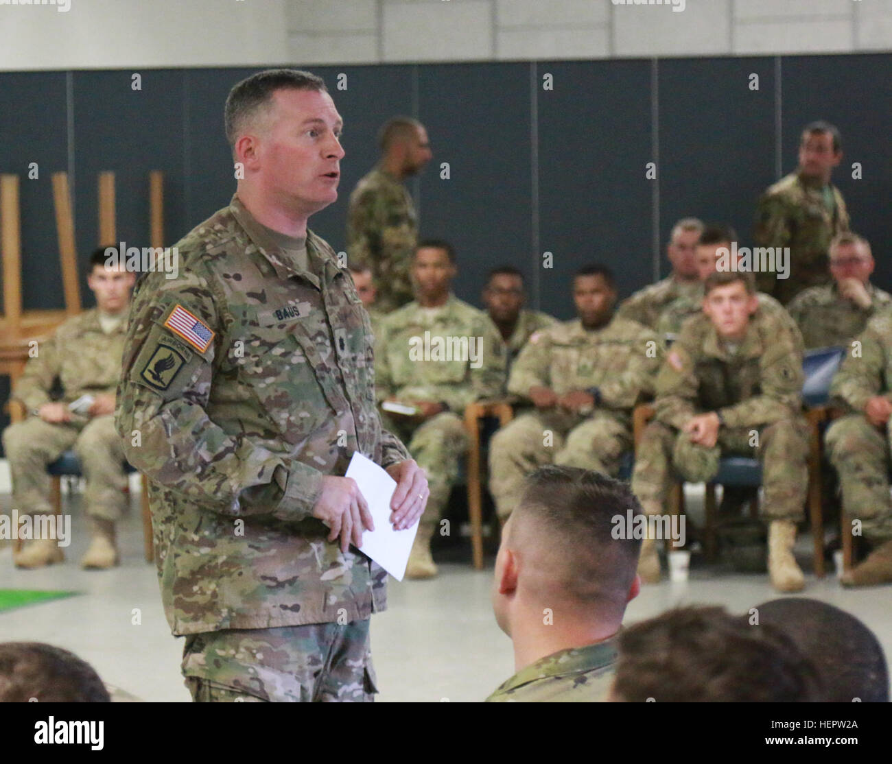 Lt. Col. Eric Baus, the deputy commander of the 173rd Airborne Brigade ...