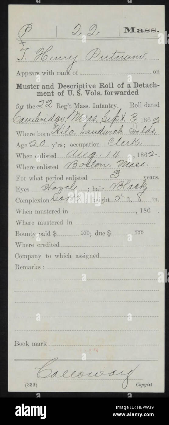 Enlistment card hi-res stock photography and images - Alamy