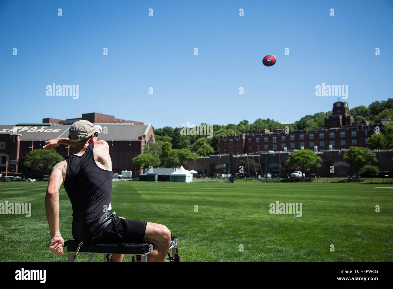 U.S. Army Capt. Justin Decker, of San Antonio,Texas, practices for the ...