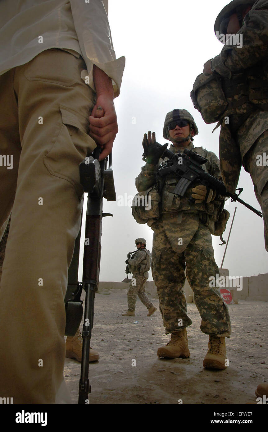 U.S. Army Lt. Col. Sabian, 53rd Iraqi Army Military Transition Team ...