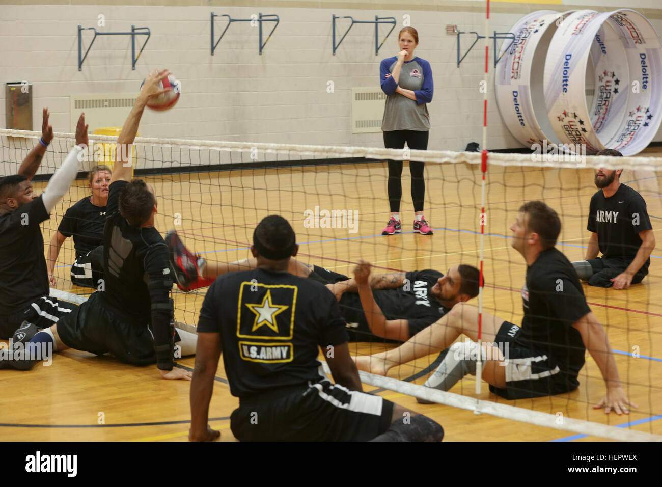 Team Army competitors scrimmage against each other during practice at ...