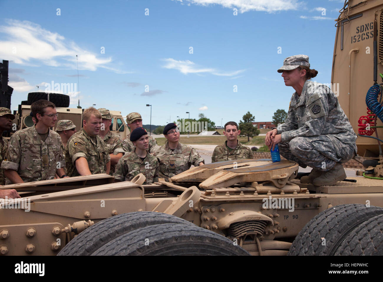U.S. Army Sgt. Keri Pfeifer with the 1244th Transportation Motor ...