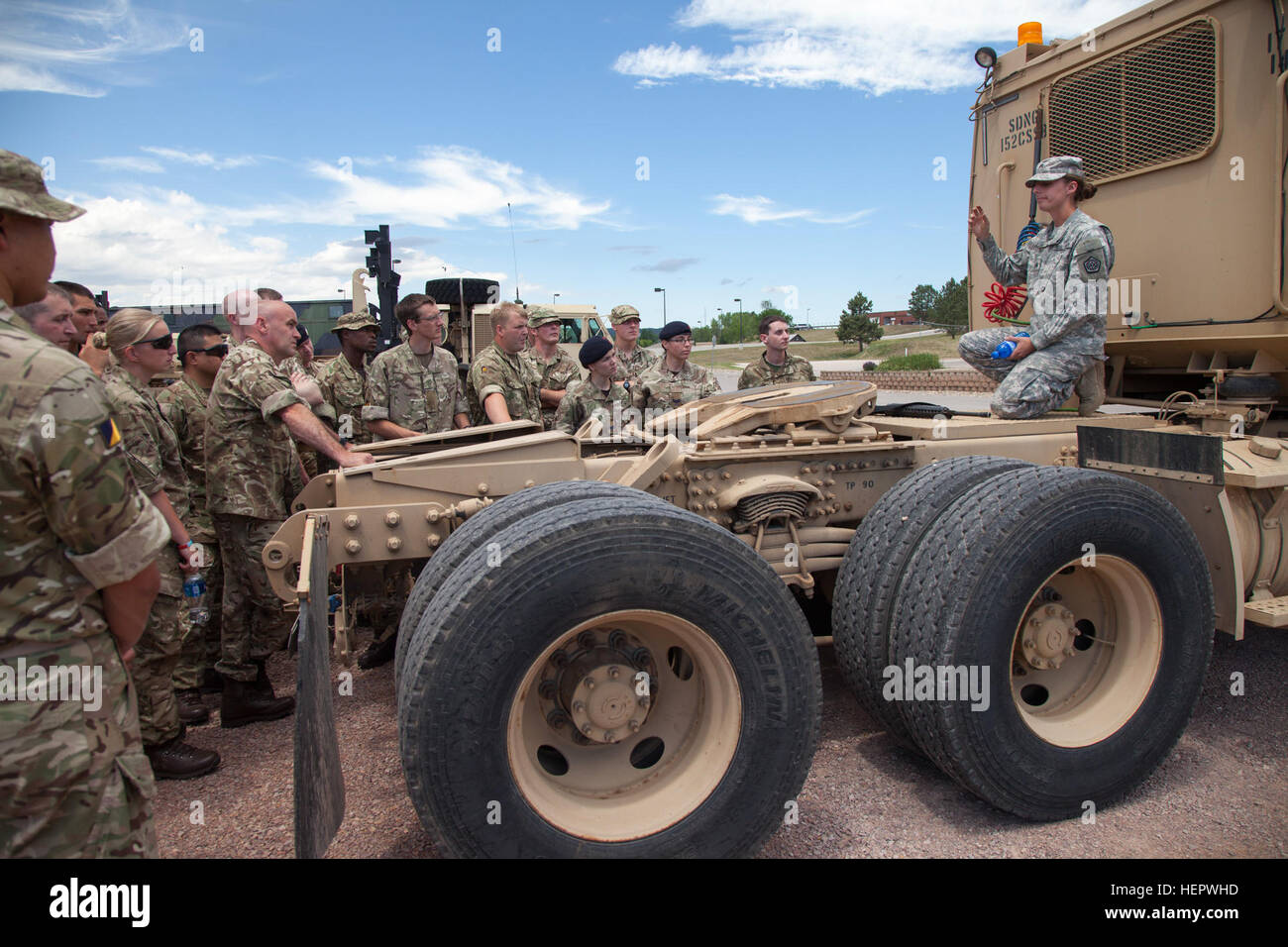 U.S. Army Sgt. Keri Pfeifer with the 1244th Transportation Motor ...