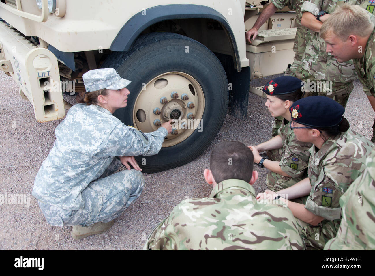 U.S. Army Sgt. Keri Pfeifer with the 1244th Transportation Motor ...