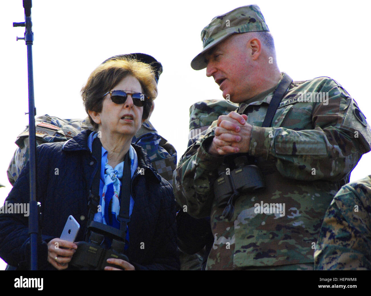 U.S. Ambassador Nancy Petti and Brig. Gen. Blake C. Ortner, commanding ...
