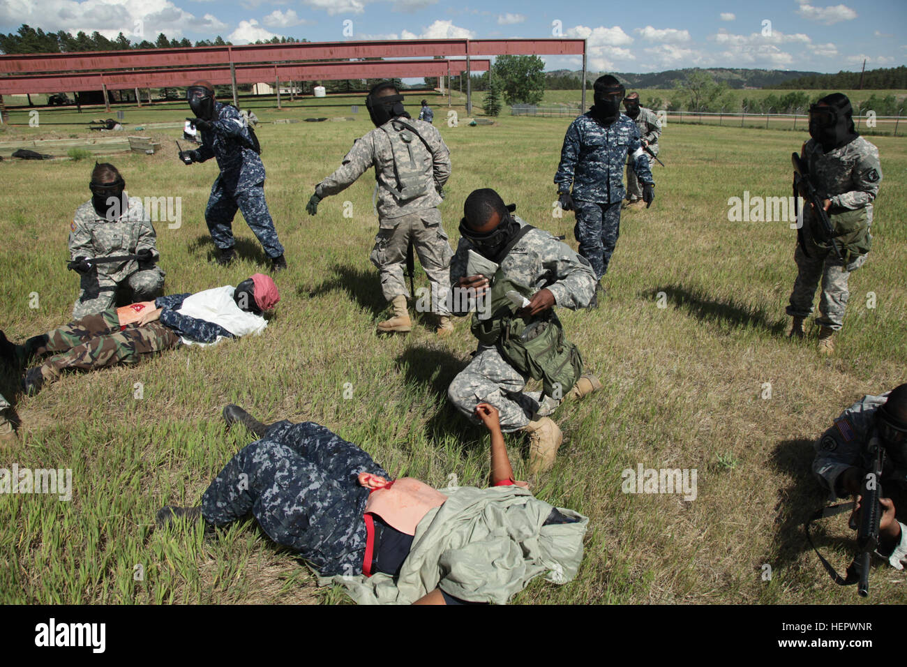Soldiers from the108th Multifunction Medical Battalion, Illinois Army ...