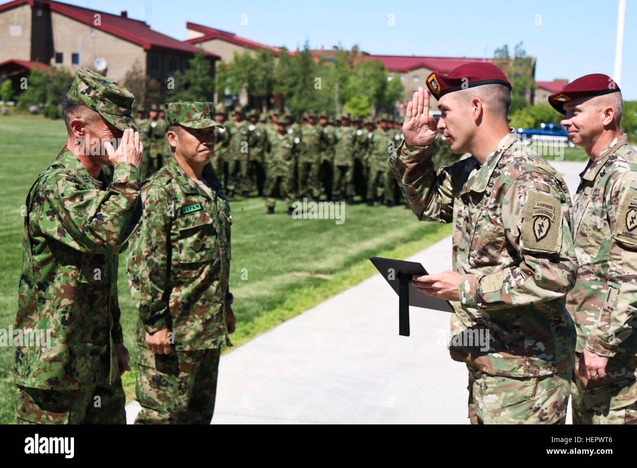 Lt. Col. Matthew Hardman (right), commanding officer of 3rd Battalion ...