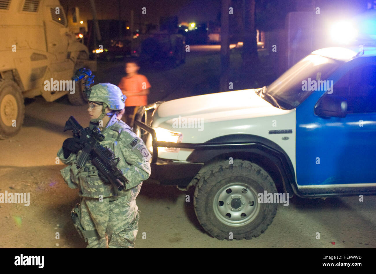 Capt. Terri Mason, 511th Military Police Company, pauses in front of an ...