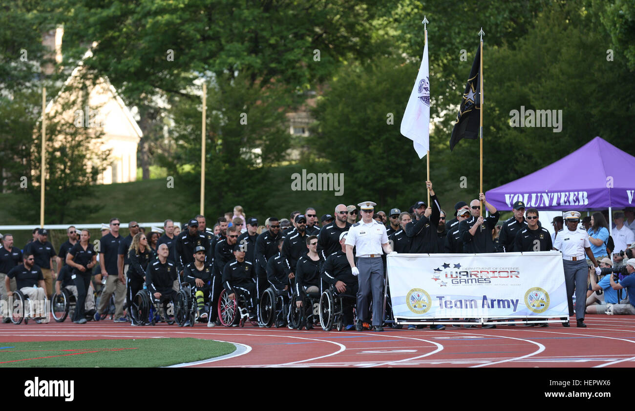 Team Army marches into Shea Stadium during the opening ceremony for the ...