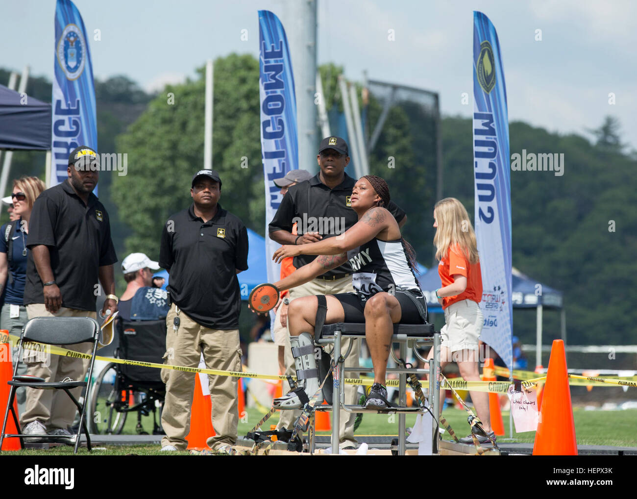 U.S. Army Spc. Stephanie Morris, assigned to Warrior Transition Unit ...