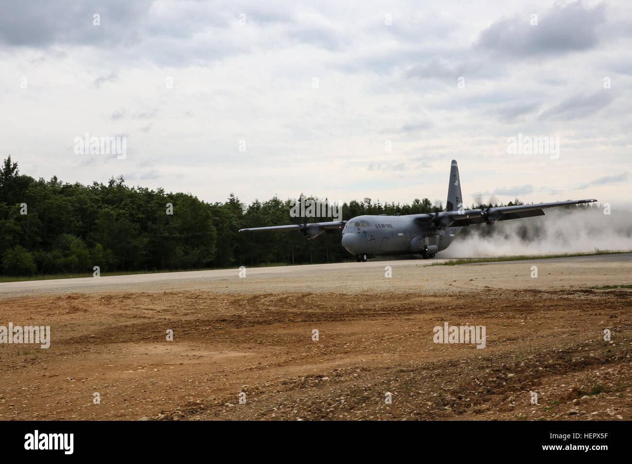 A U.S. Air Force Lockheed C-130 Hercules of 317th Airlift Group taxis ...
