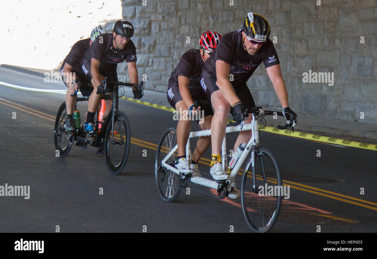Team Army athletes compete in the cycling competition during the 2016 ...