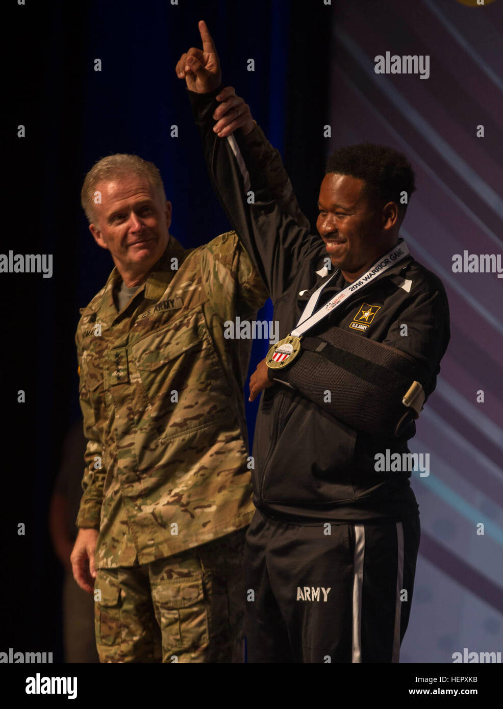 U.S. Army Spc. Davids Snipes, from Warrior Transition Battalion, Walter ...