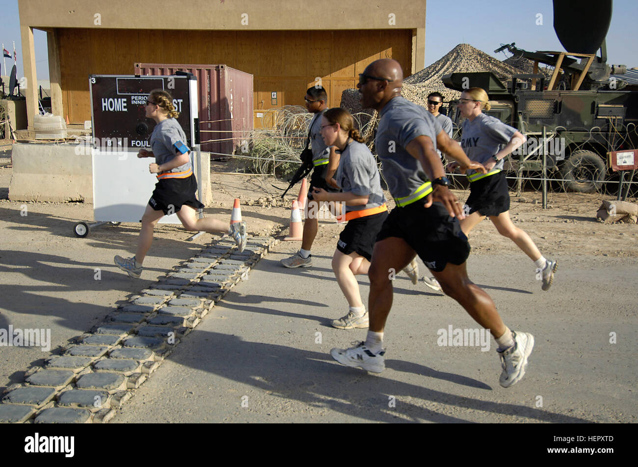 U.S. Soldiers from 2nd Brigade Combat Team, 1st Armored Division, race ...