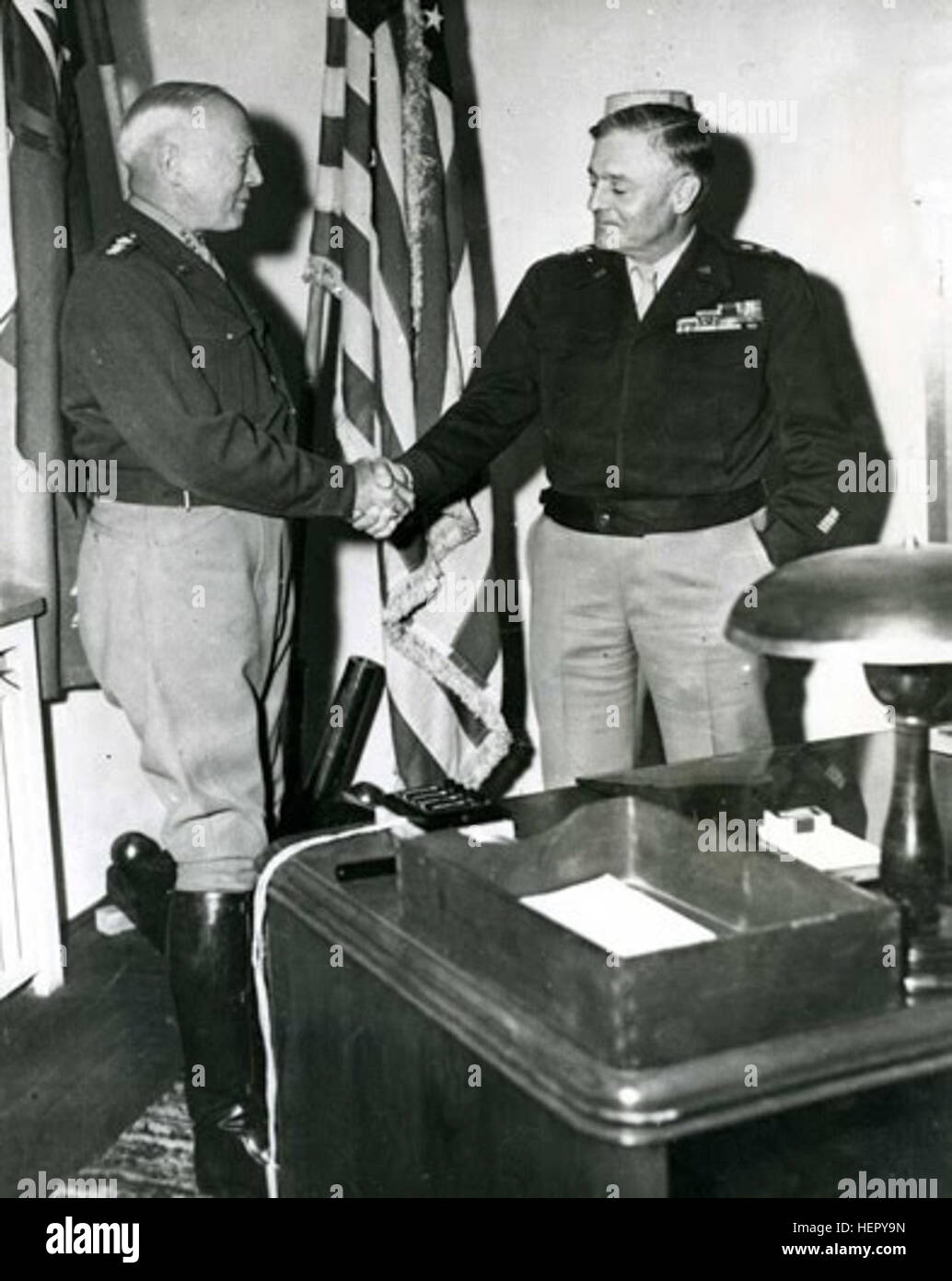 Patton and General Lucian Truscott Stock Photo - Alamy