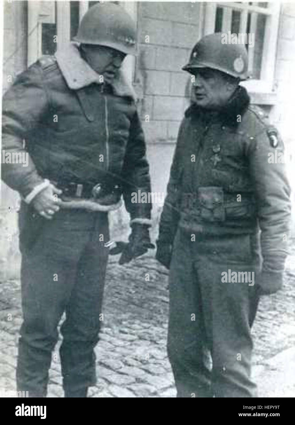 Patton and General Anthony McAuliffe Stock Photo - Alamy