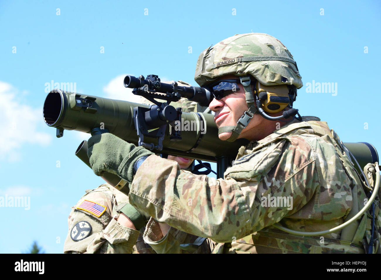U.S. Paratroopers assigned to 173rd Airborne Brigade fires the M3 Carl ...