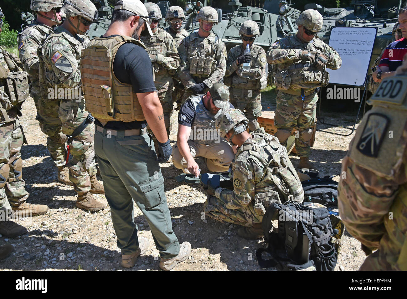 U.S. Soldiers, assigned to the Regimental Engineer Squadron, 2d Cavalry ...