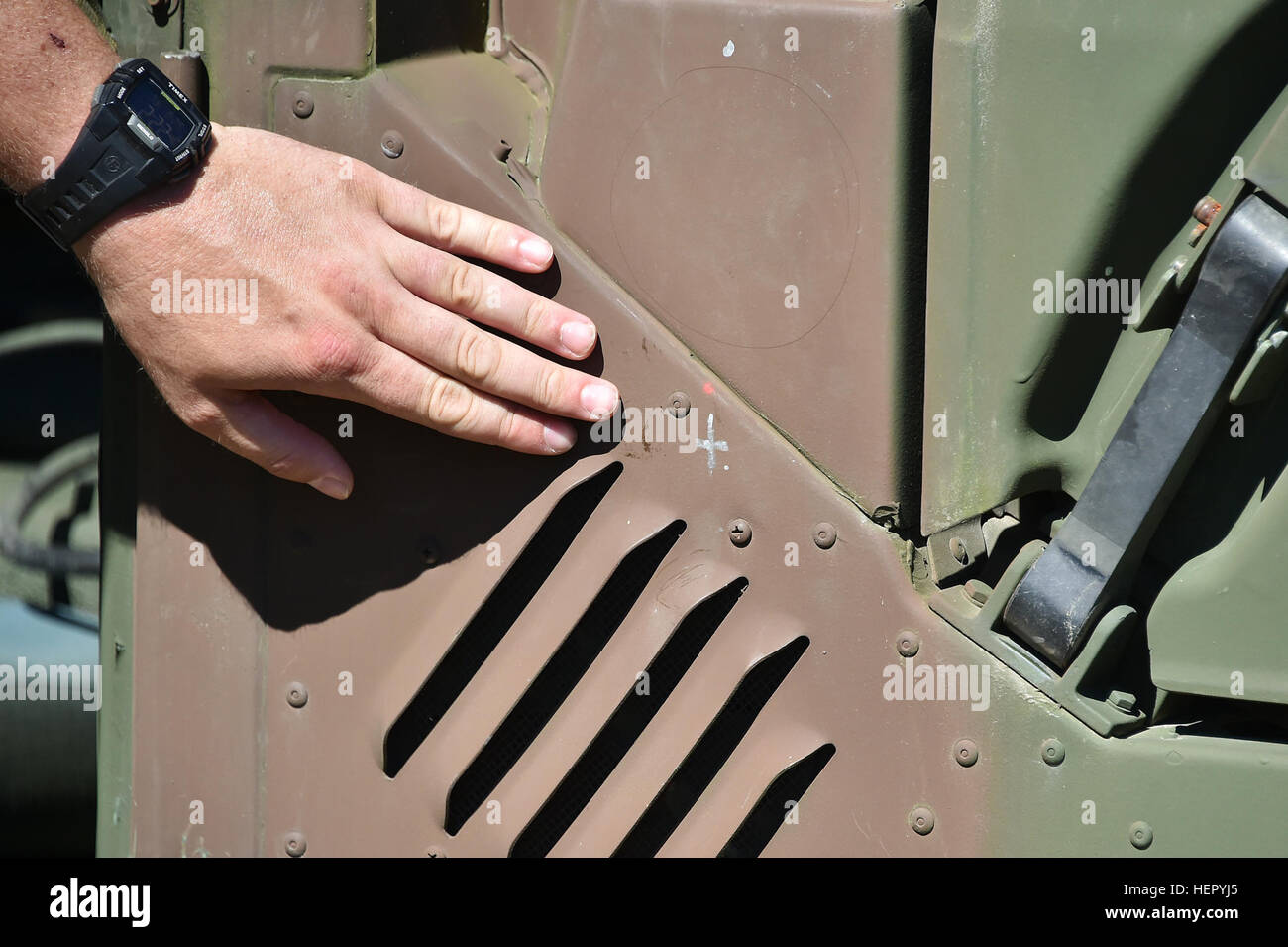 The photo shows the red laser point, center, of a of a Selectable ...