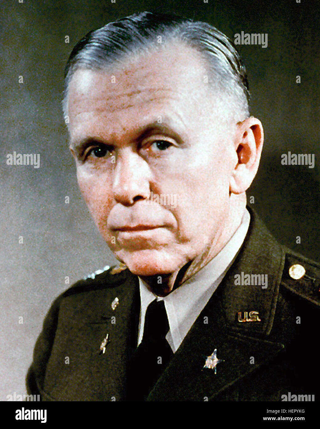 Portrait: US Army (USA) General (GEN) George C. Marshall. (Uncovered ...