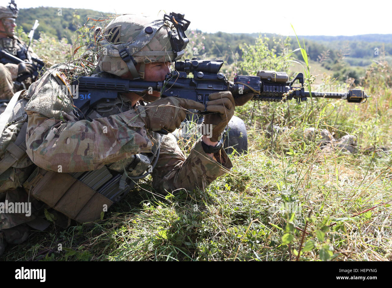 U.S. Army Private First Class Justin Taylor of Charlie Company, 1st ...