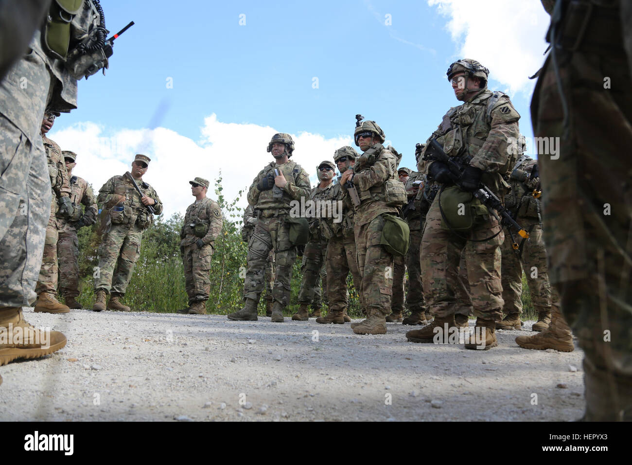 U.S. Soldiers of 3rd Brigade Support Battalion, 1st Armored Brigade are ...