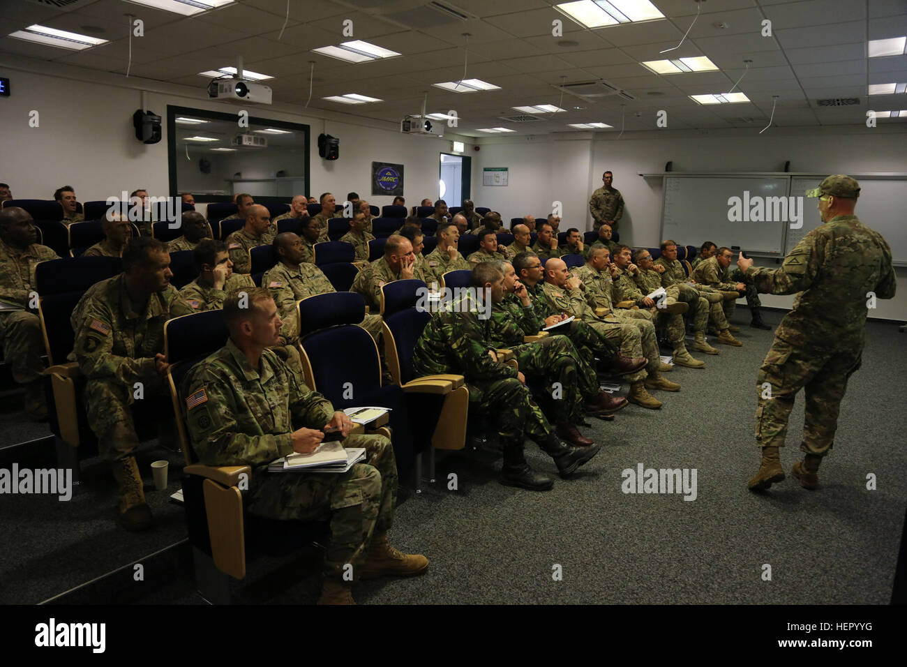 A U.S. Soldier, right, of Joint Multinational Readiness Center (JMRC ...
