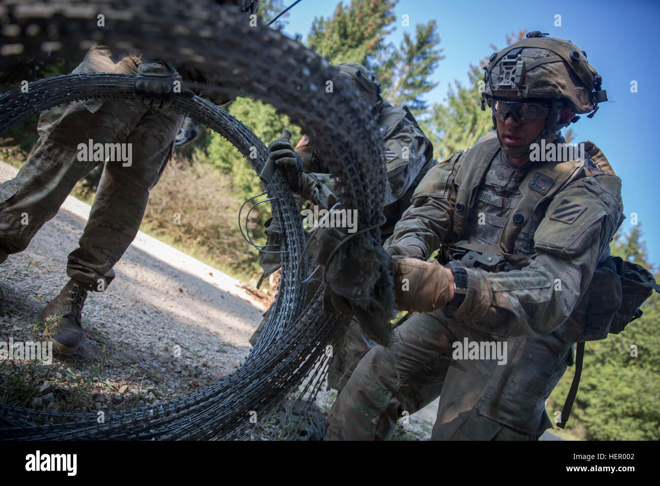 A U.S. Soldier of 10th Brigade Engineer Battalion, 1st Armored Brigade ...