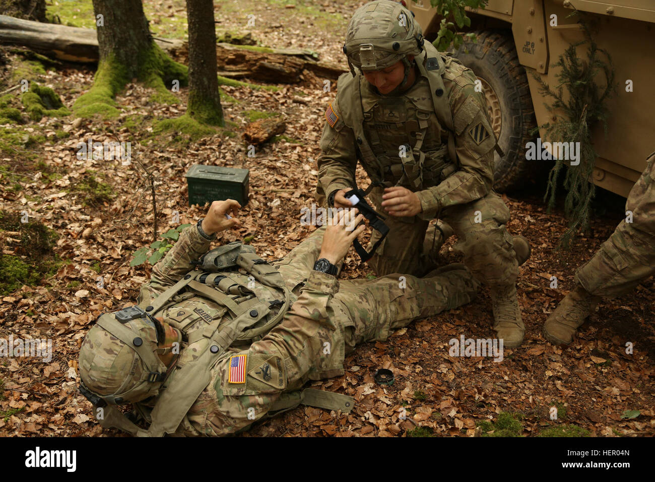A U.S. Soldier of Rider Company, 2nd Battalion, 7th Infantry Regiment ...