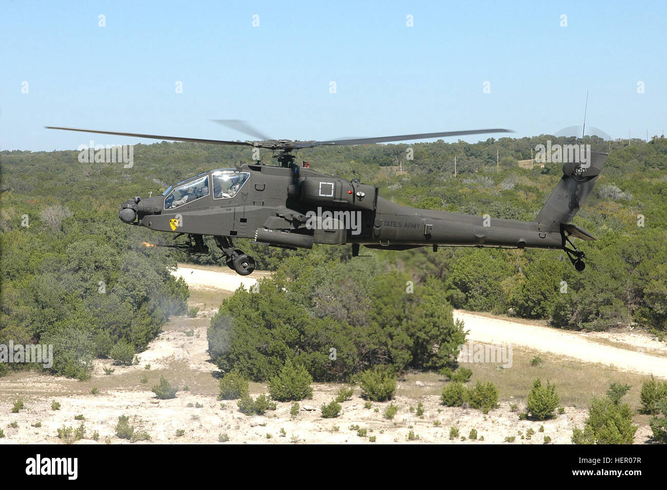 An AH-64D Apache attack helicopter from the 4th "Guns" Battalion, 227th ...