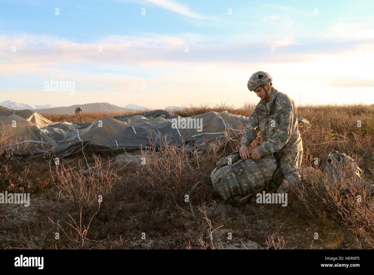 A paratrooper with 1st Battalion, 501st Parachute Infantry Regiment ...