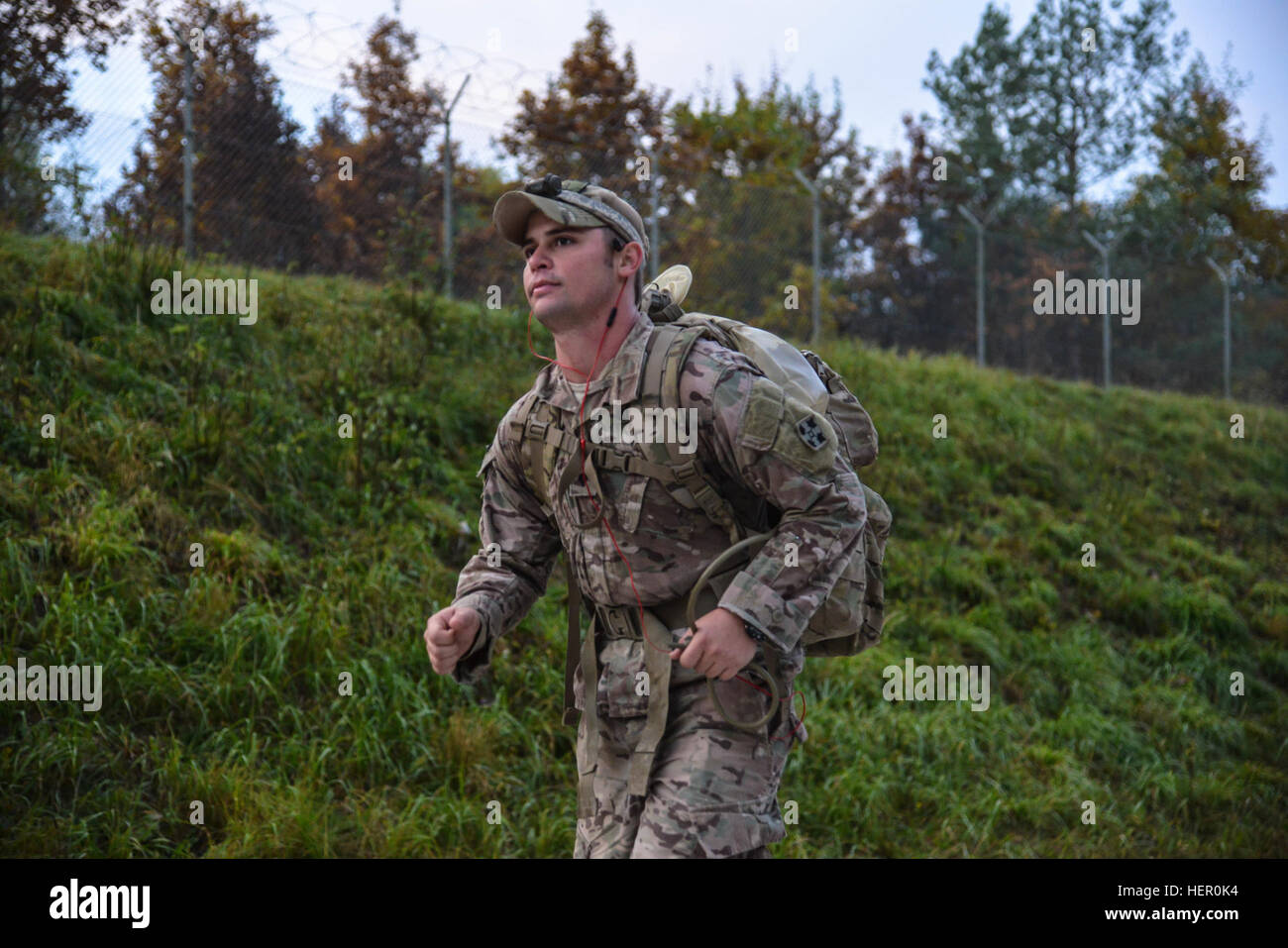 A U.S. Soldier, assigned to the 4th Infantry Division, participates in ...