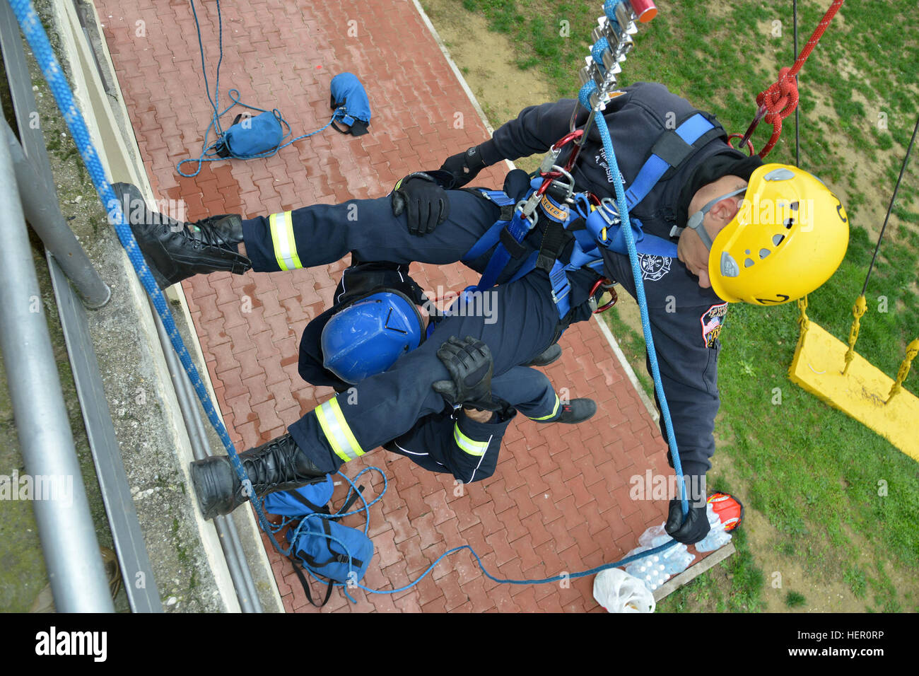 Firefighters Andrea Biasio and Federico Concordia assigned to U.S. Army ...
