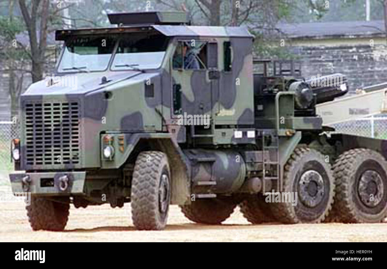 Heavy Equipment Transport (HET) tractor used by military forces to ...