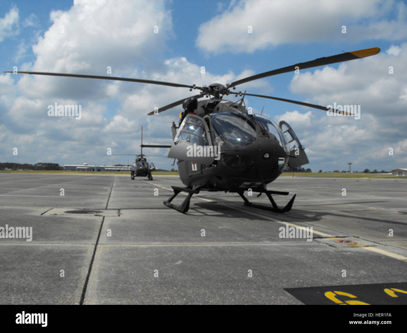 The LUH-72A Lakota helicopter landed at Fort Polk, Louisiana, replacing ...